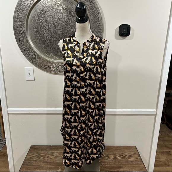 acrylic | Dresses | Acrobat Brand Black Tiger Print Dress Size S | Poshmark